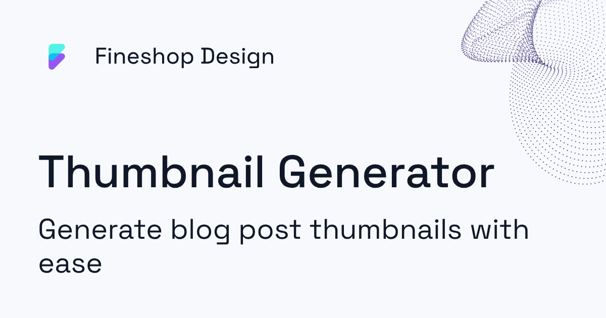 Thumbnail Generator - Fineshop Design